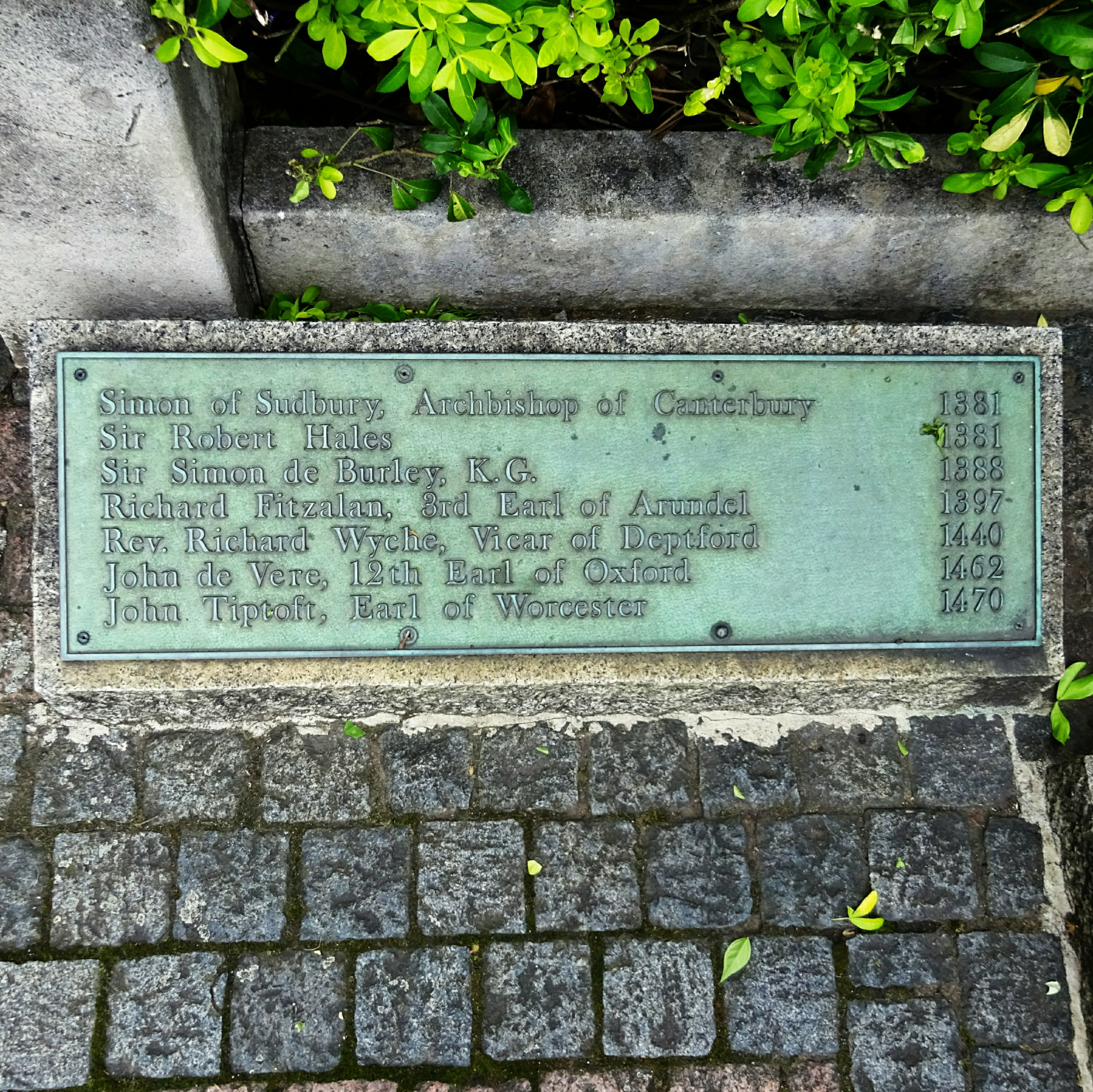 Simon of Sudbury | Plaques of London
