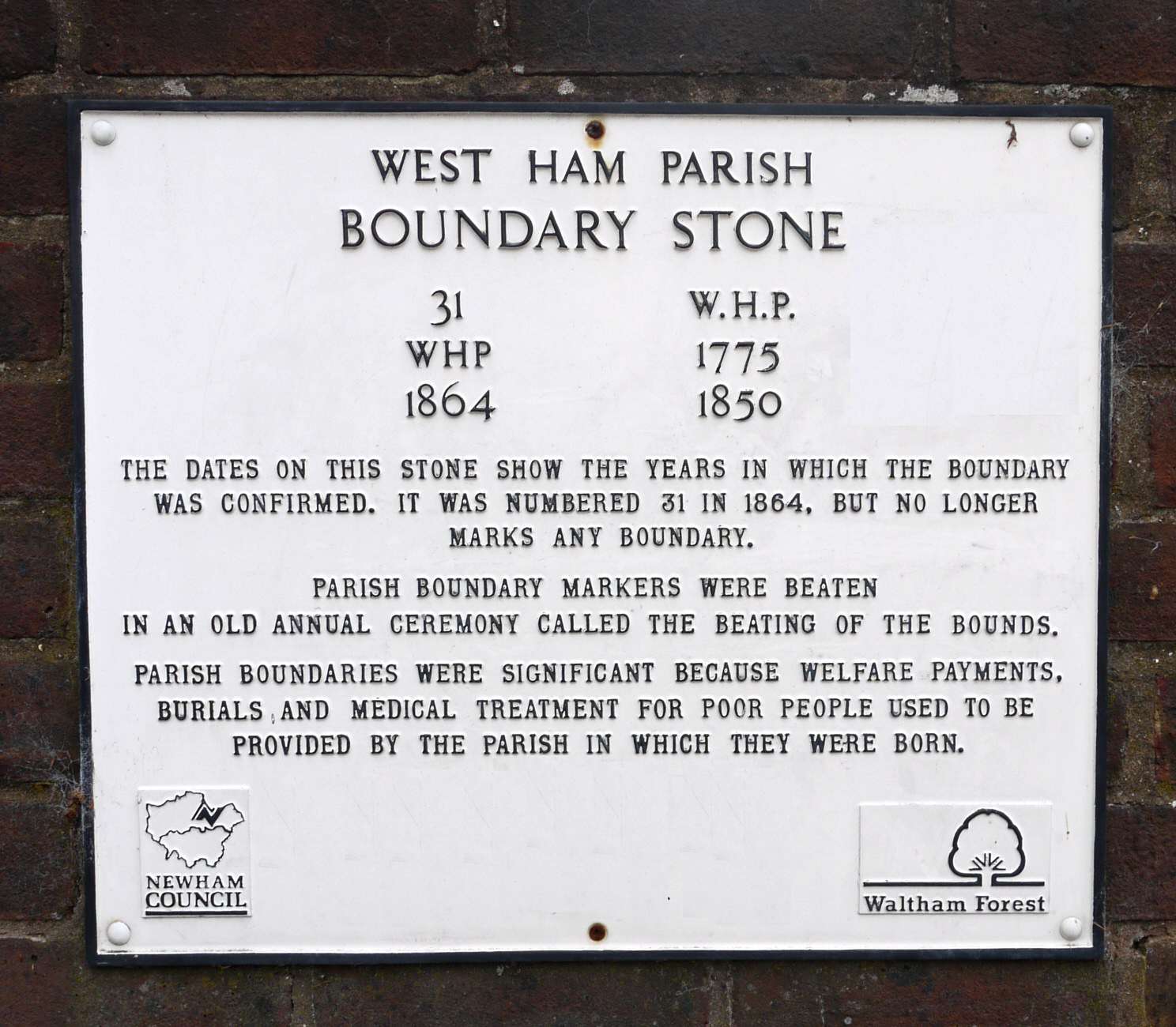 West Ham Boundary Stone | Plaques of London
