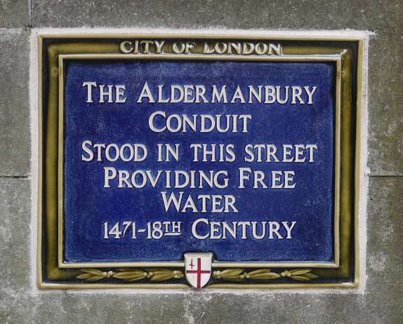 Aldermanbury Conduit | Plaques of London