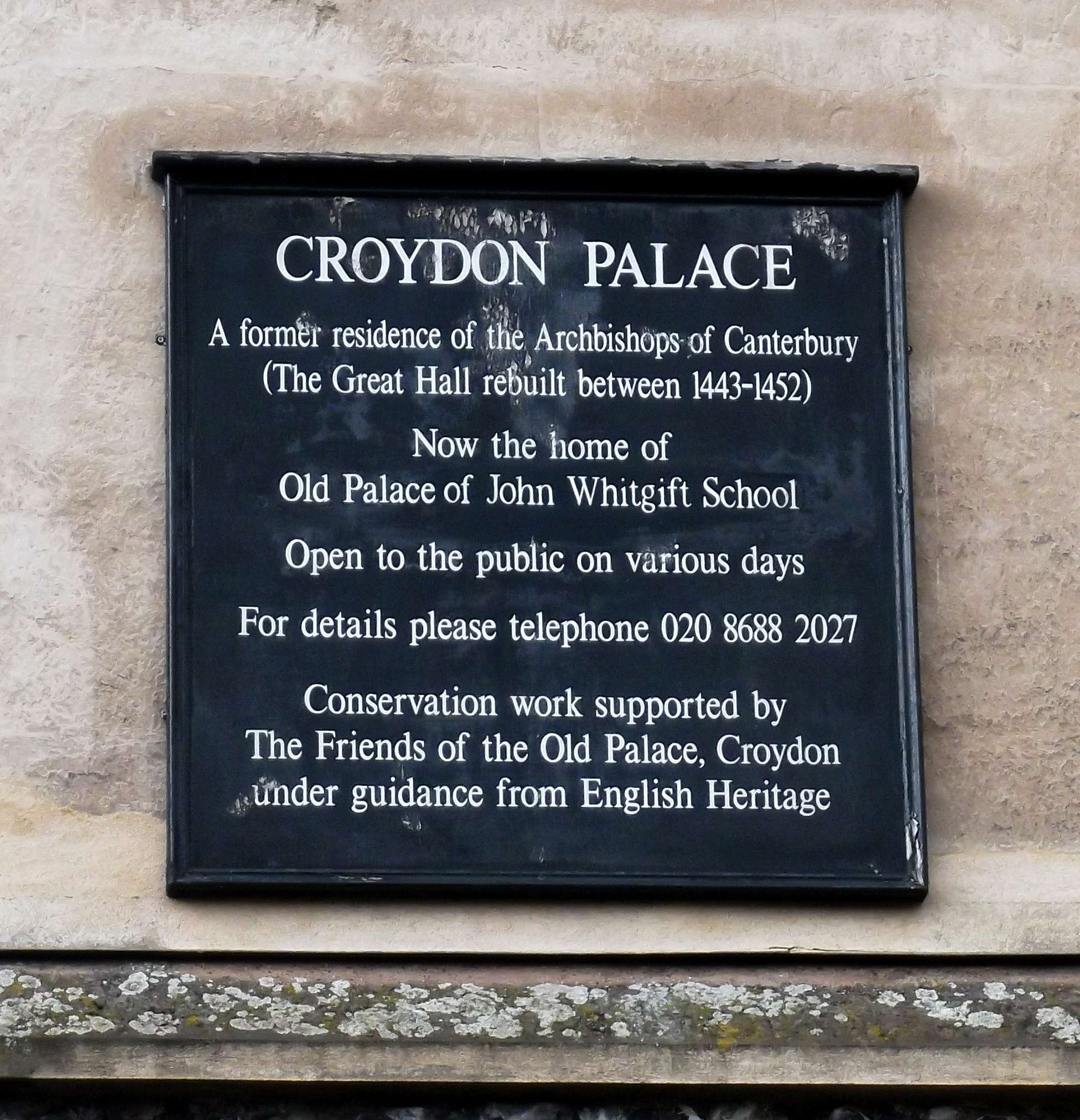 Croydon Palace | Plaques of London