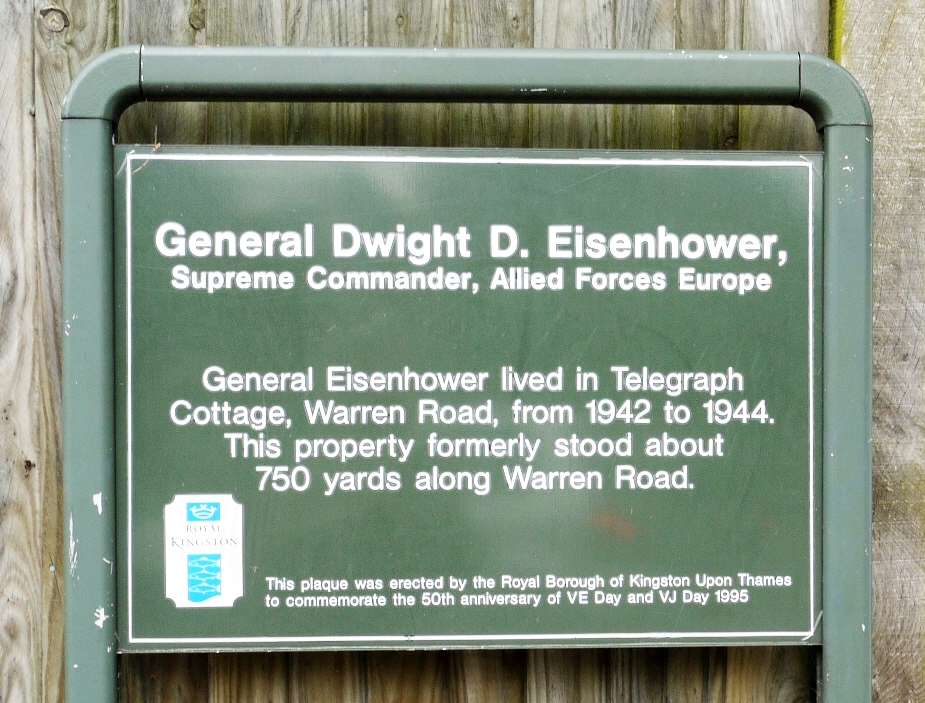 Dwight David Eisenhower - Kingston upon Thames | Plaques of London