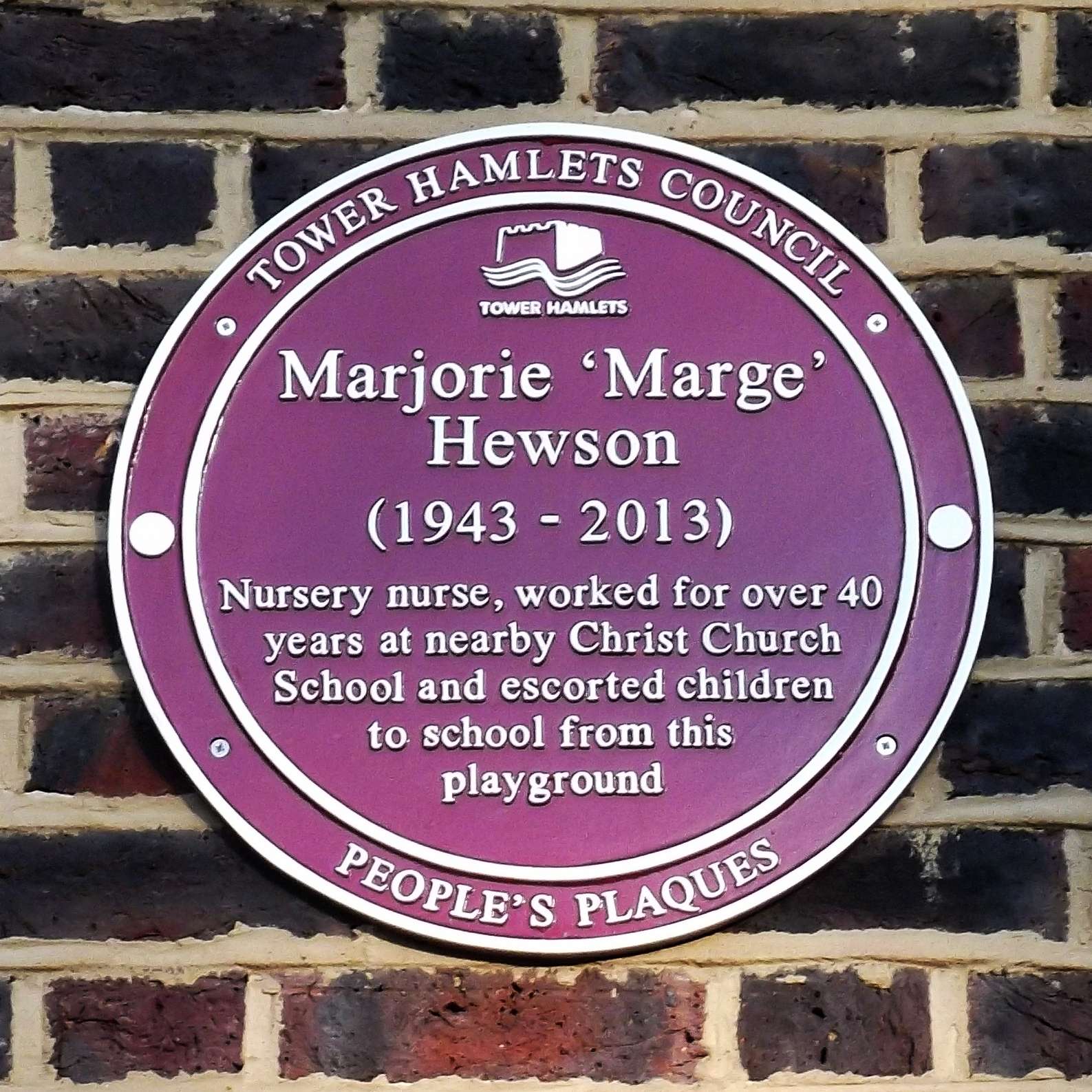 Marjorie Hewson | Plaques of London