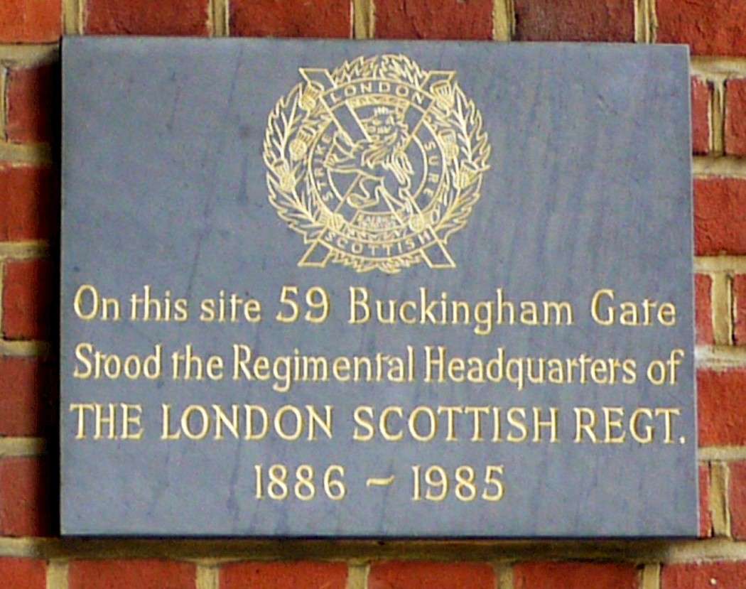 London Scottish Regiment | Plaques of London