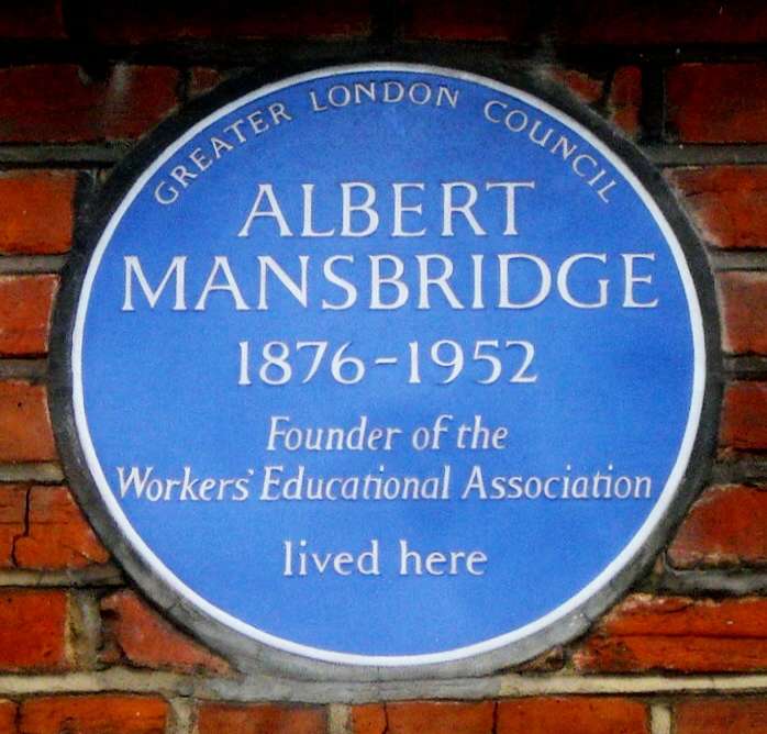 Albert Mansbridge | Plaques of London